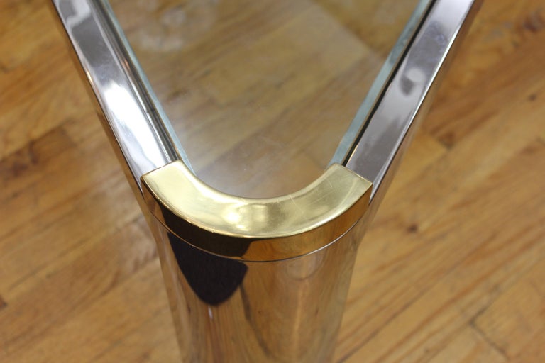 Jay Spectre Modernist Coffee Table with Triangular Frame at 1stDibs