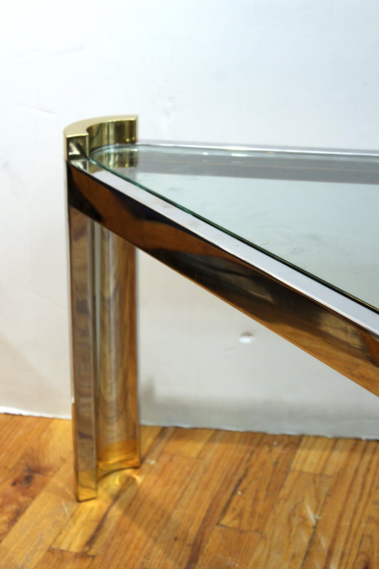 Jay Spectre Modernist Coffee Table with Triangular Frame at 1stDibs