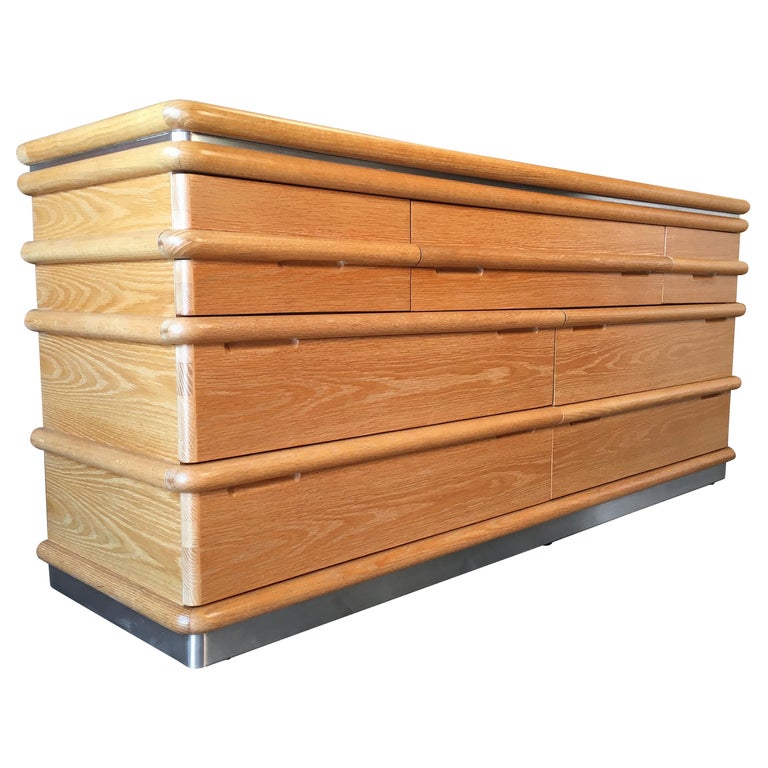 Jay Spectre Oak Dresser at 1stDibs