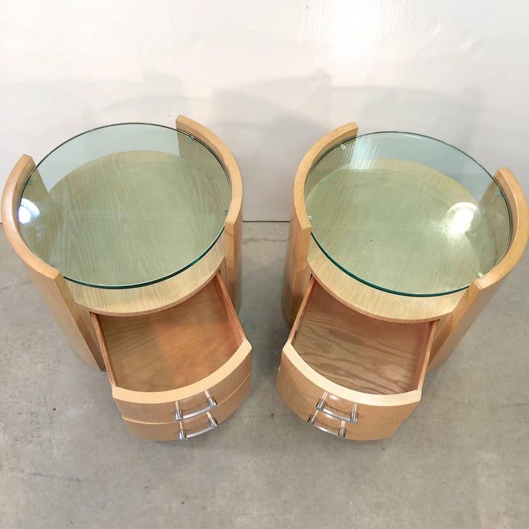 Jay Spectre Pair of Eclipse Nightstands for Century at 1stDibs