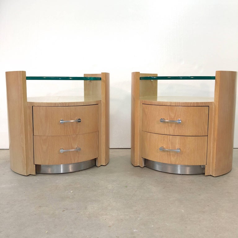 Jay Spectre Pair of Eclipse Nightstands for Century at 1stDibs