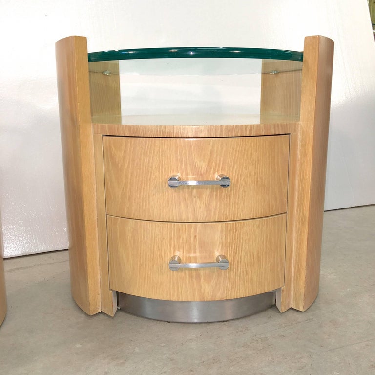 Jay Spectre Pair of Eclipse Nightstands for Century at 1stDibs