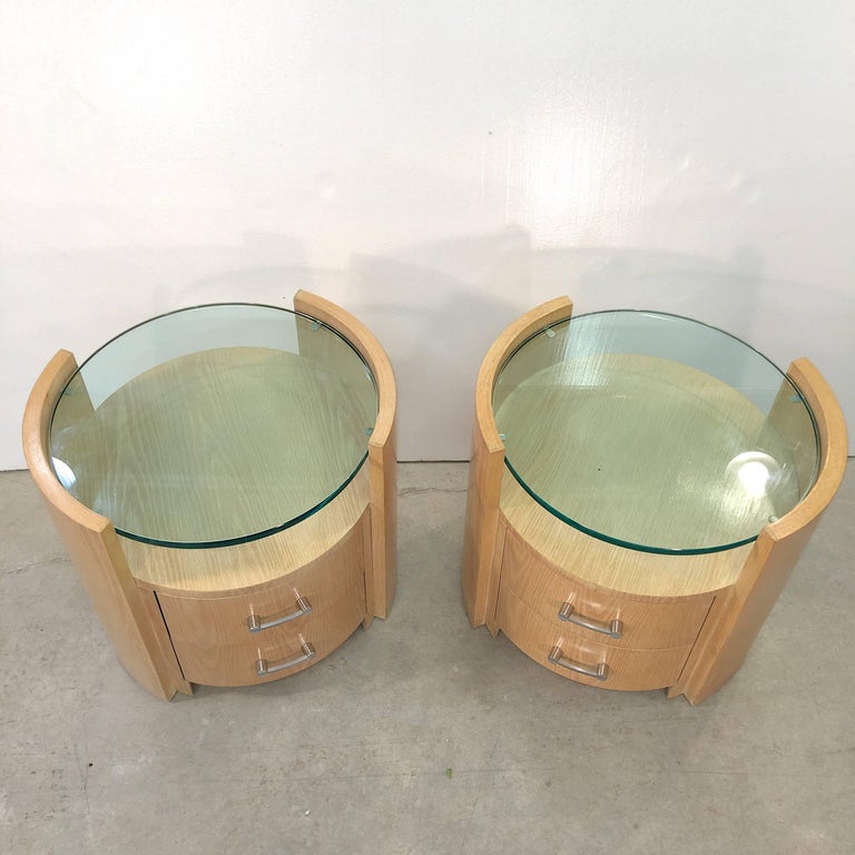 Jay Spectre Pair of Eclipse Nightstands for Century at 1stDibs