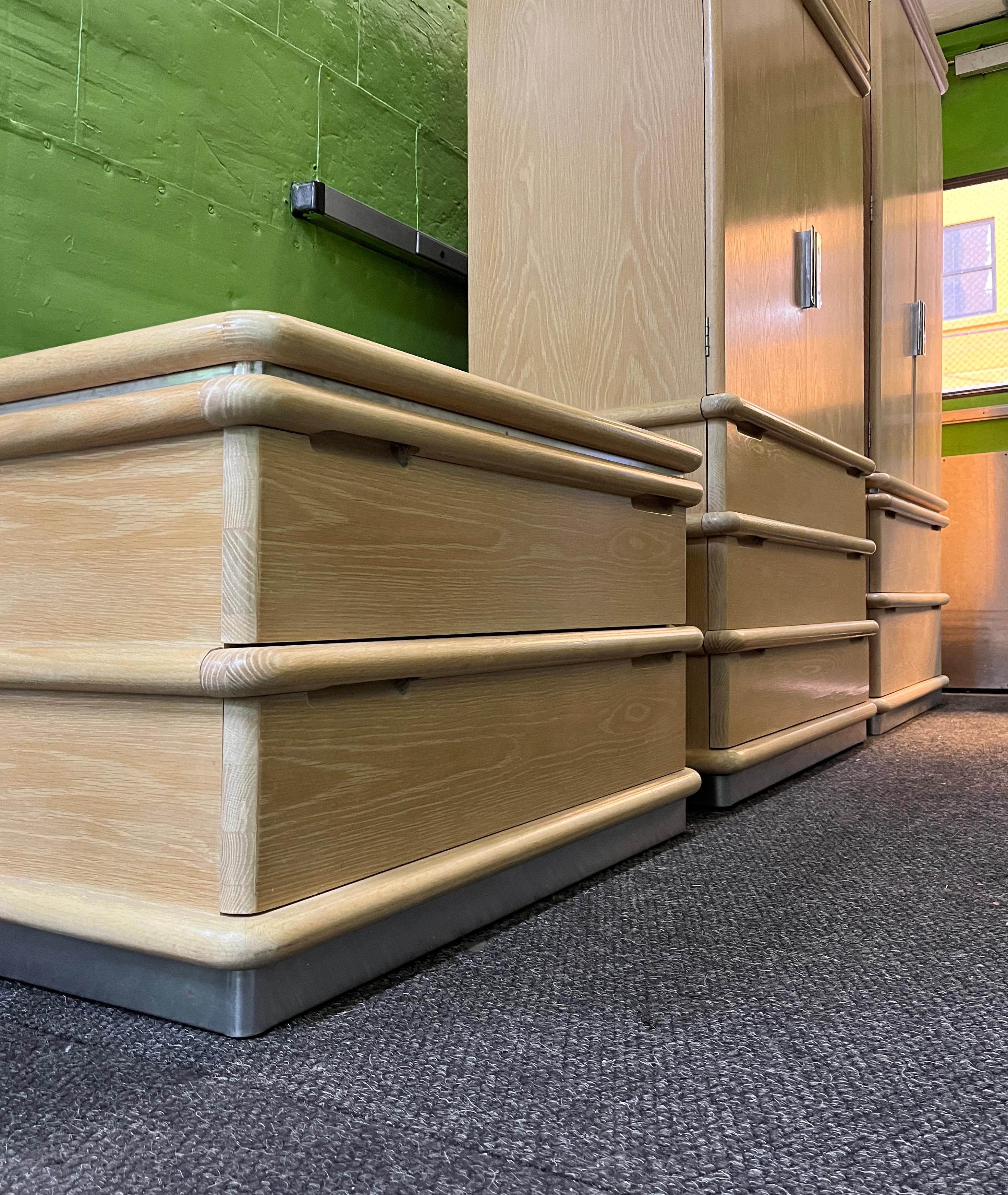 Jay Spectre Tall Ribbed Armoire, 1980s (Signed) For Sale at 1stDibs