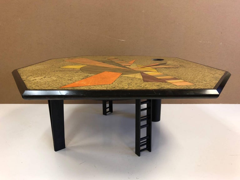 Jay Stanger Inlaid Coffee Table For Sale at 1stDibs