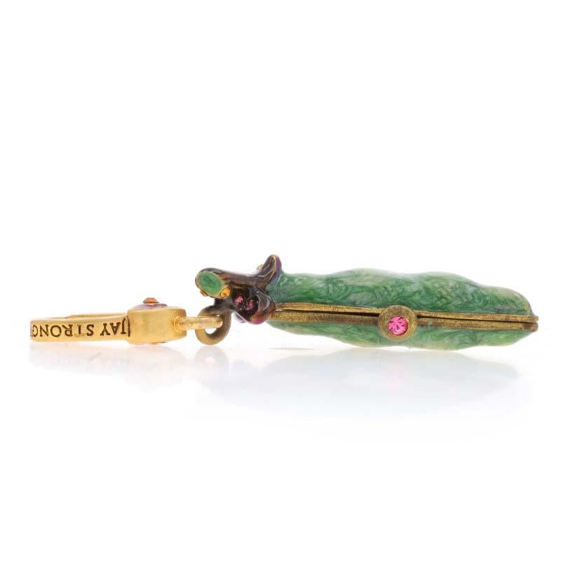 Jay Strongwater Two Peas in a Pod Dangle Charm - Gold Toned Opens ...