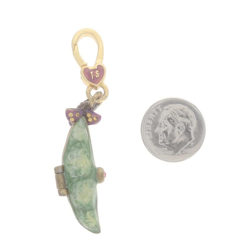 Jay Strongwater Two Peas in a Pod Dangle Charm - Gold Toned Opens ...