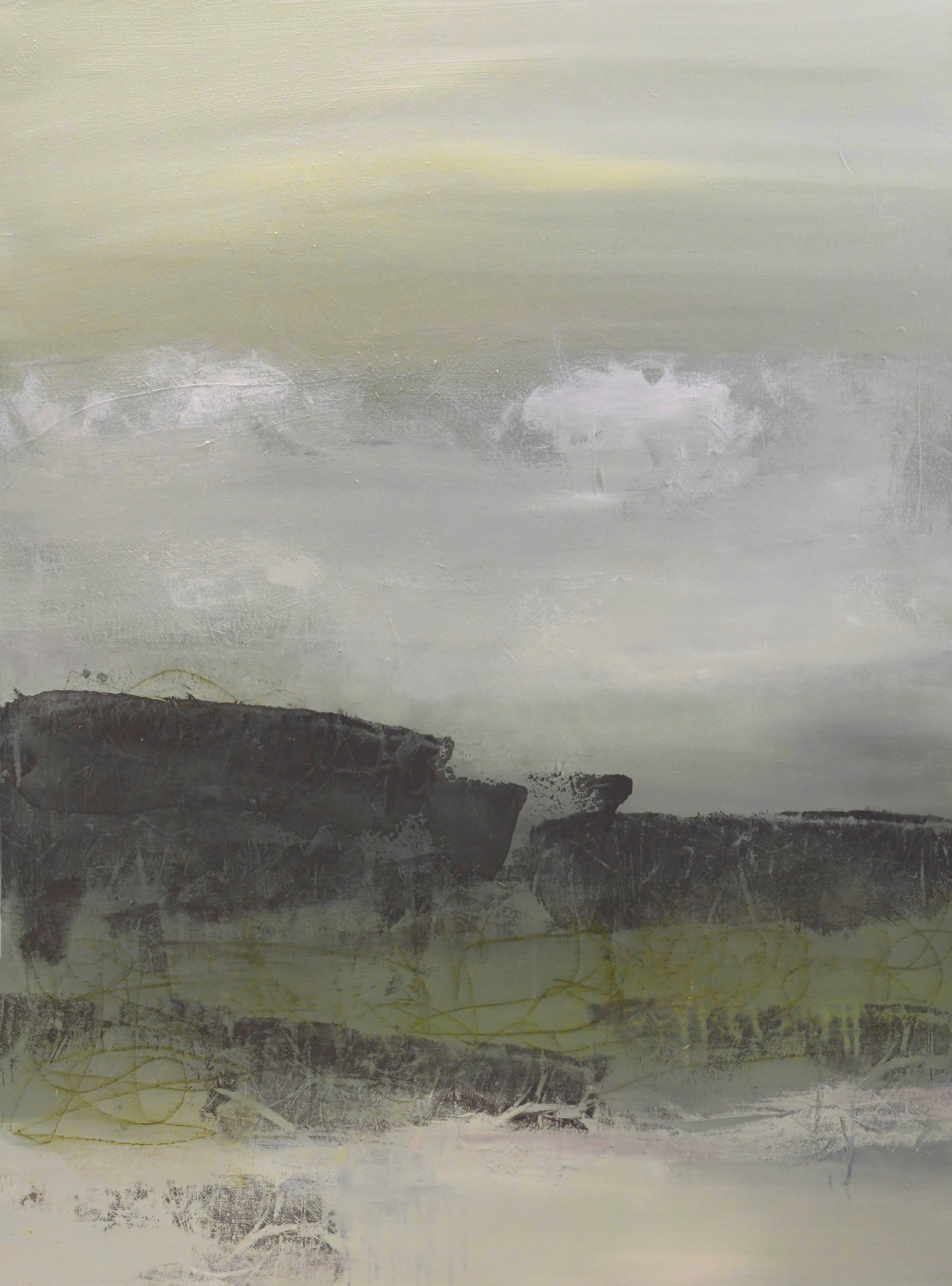 Nancy Rutter - Silver Marsh (Contemporary Abstracted Landscape Painting ...