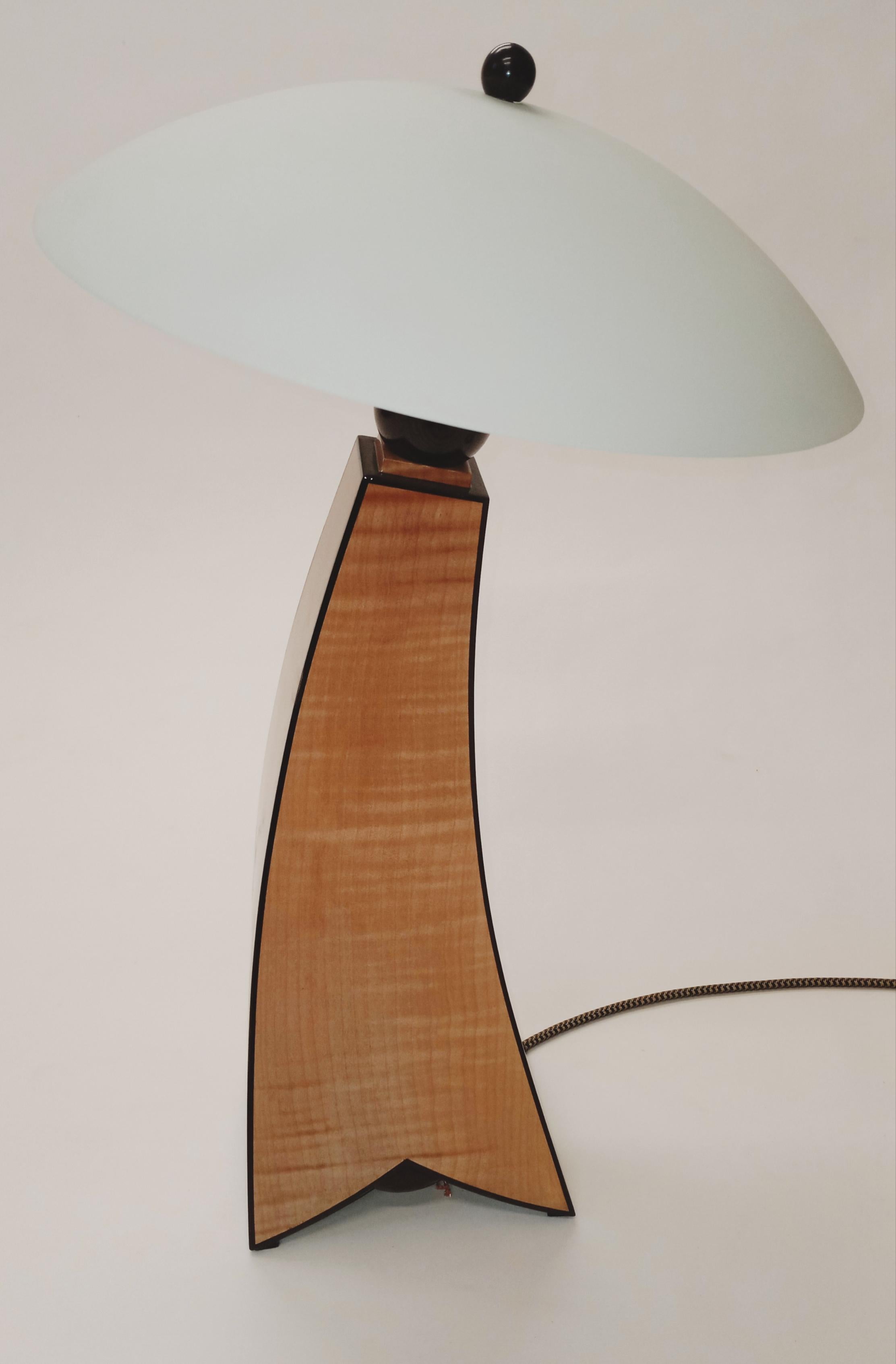Jazz Inspired Lamp II Table Lamp Fiddle Back Maple Version For Sale at ...