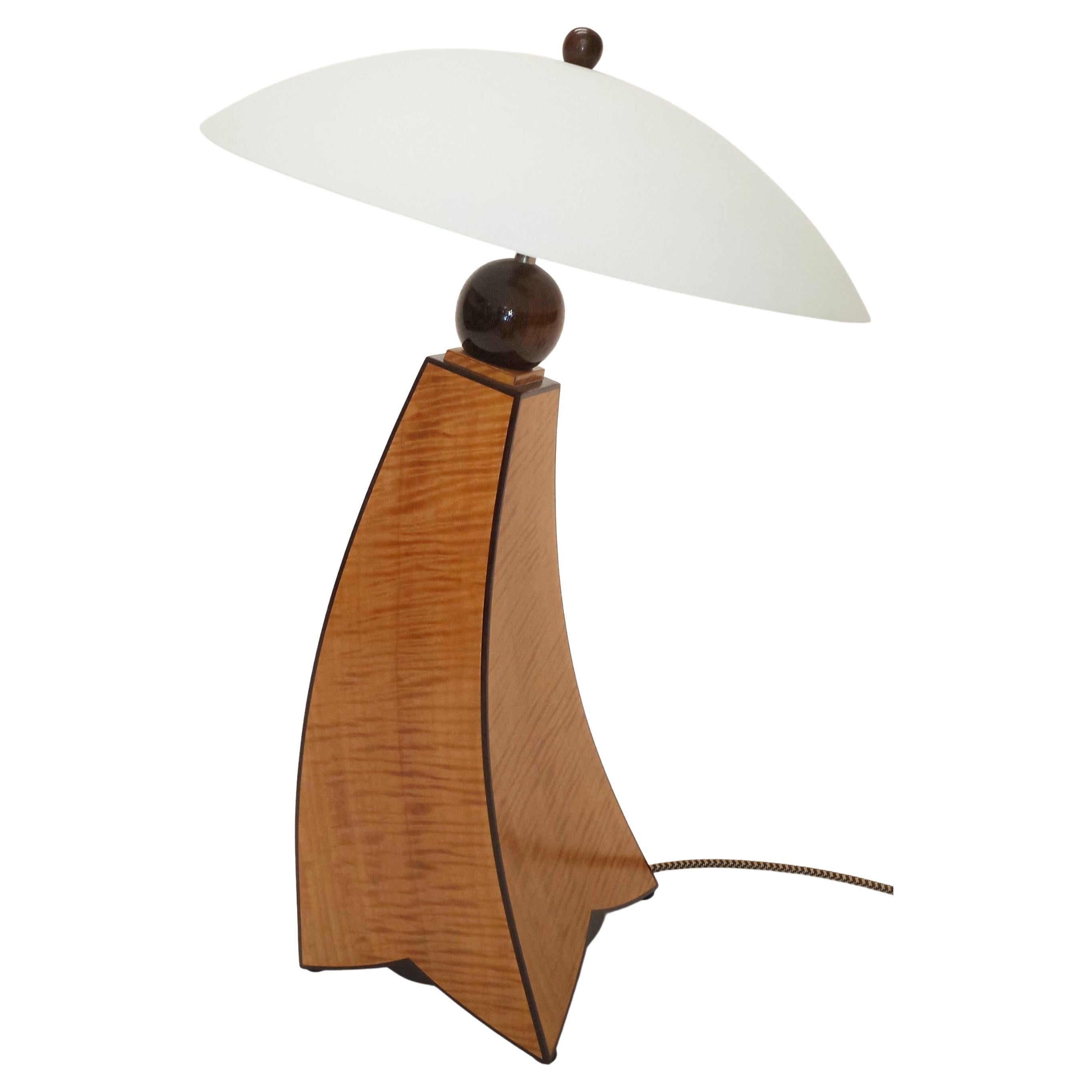 Jazz Inspired Lamp II Table Lamp Fiddle Back Maple Version For Sale at ...