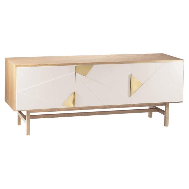 Jazz Sideboard with Natural Oak and Ivory For Sale at 1stDibs