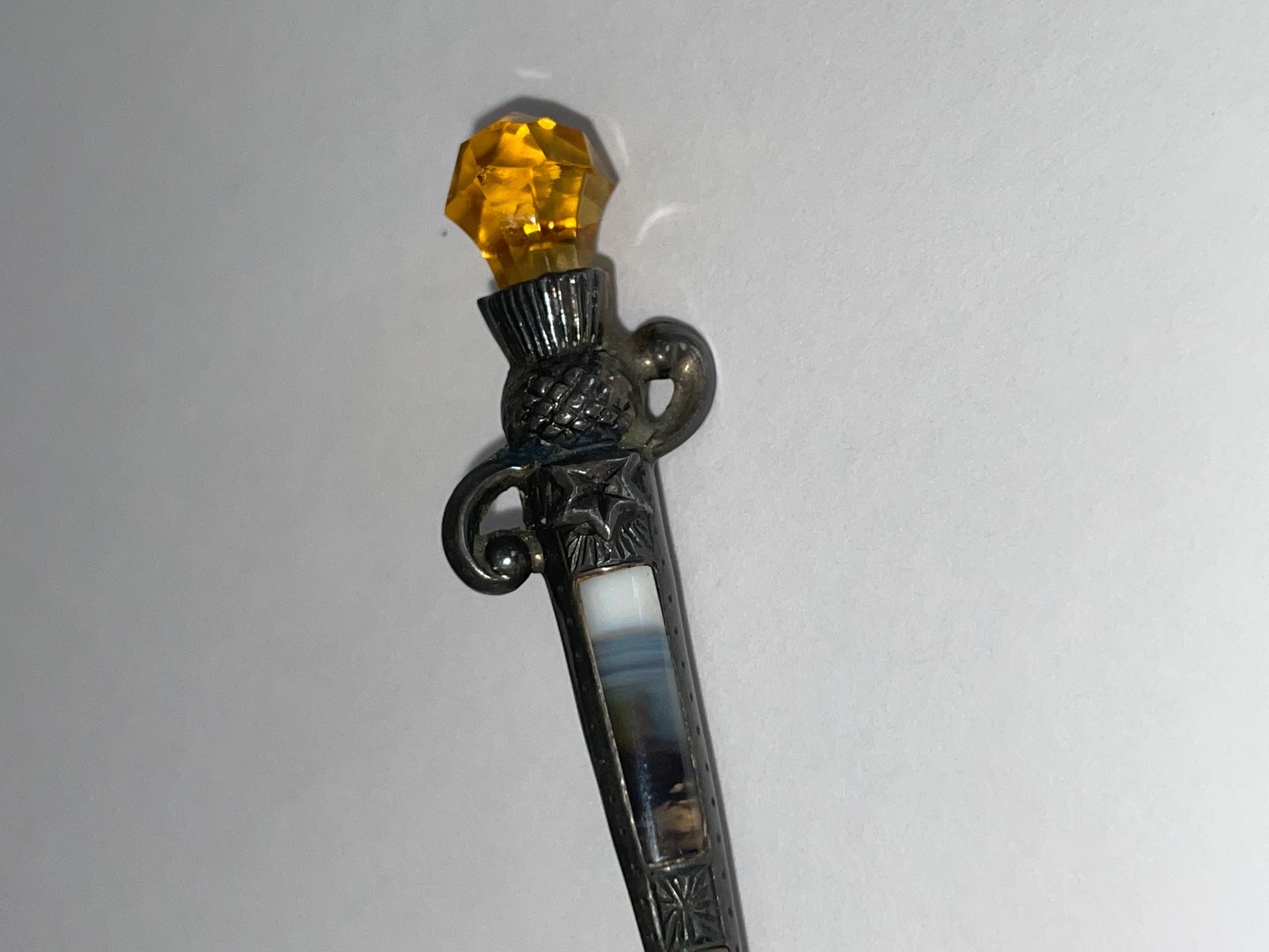 JC and S Vintage Sterling Silver Brooch at 1stDibs | sapphire blade ...