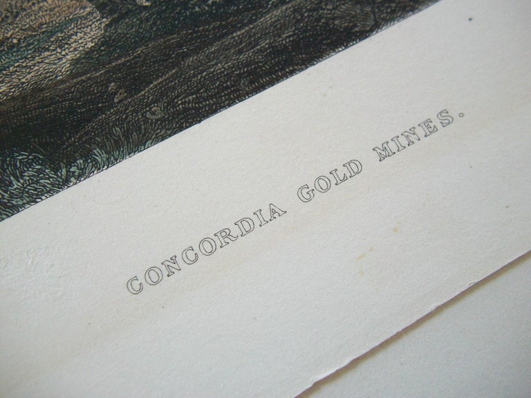 J.C. Armytage, 'Concordia Gold Mines', Hand Colored Engraving, U.K., C ...