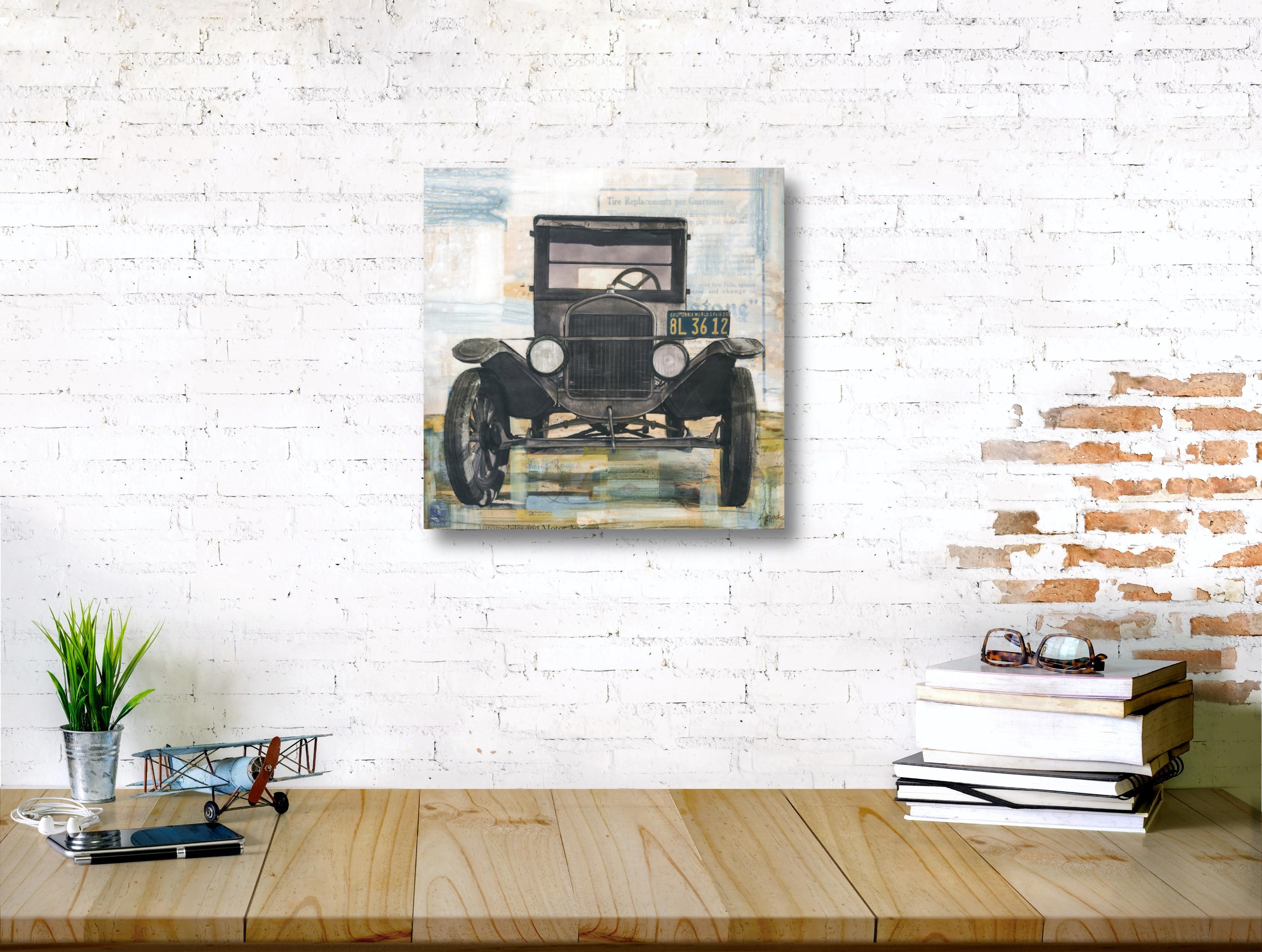 JC Spock - "1930's Model T" Mixed Media Painting For Sale at 1stDibs ...
