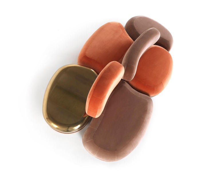 Customizable 21st Century Belmer Sofa in Velvet by Matteo Cibic For Sale at 1stDibs