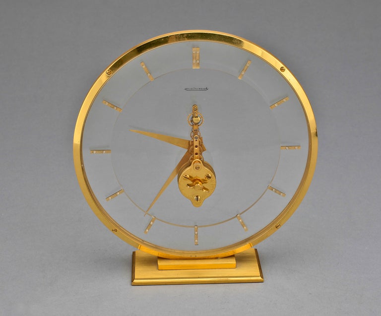 Jeager Lecoultre Rare Skeleton Clock Plexiglas and Brass. 8-Day ...