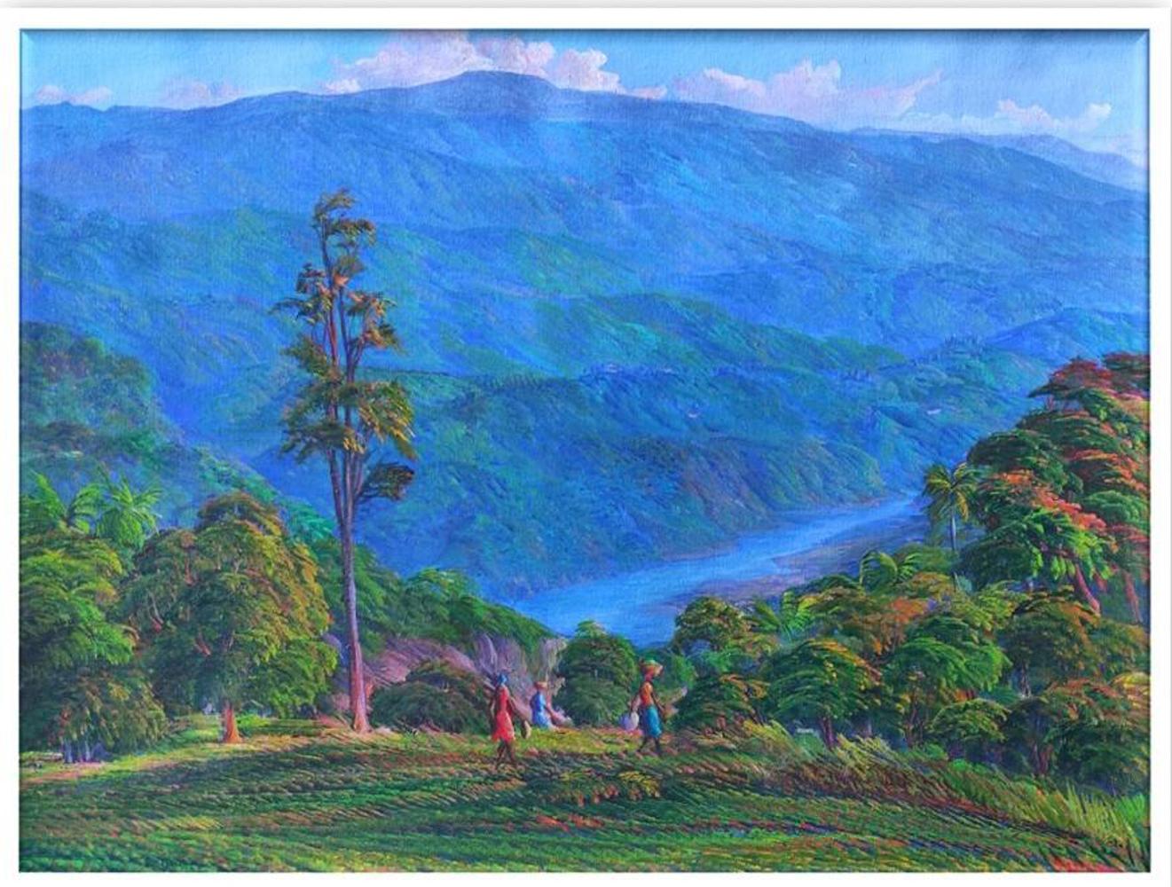 Jean Adrien Seide - By The River-20"x24"Acrylic Painting On Canvas By ...