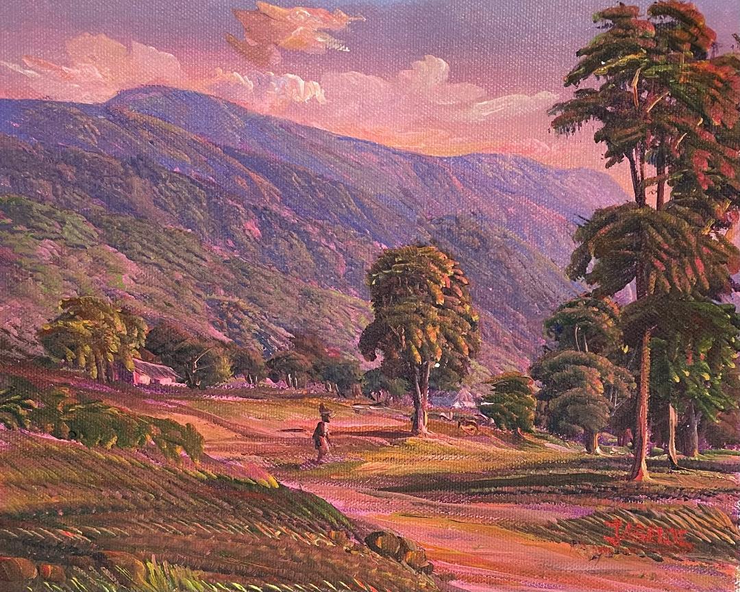 Jean Adrien Seide - Sunset and Water 8"x10" Contemporary Landscape ...