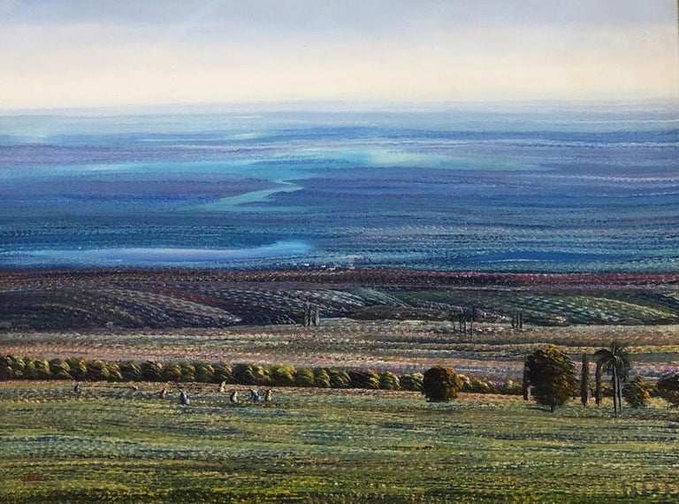 Jean Adrien Seide - Landscape, People and Water-Original Acrylic on ...