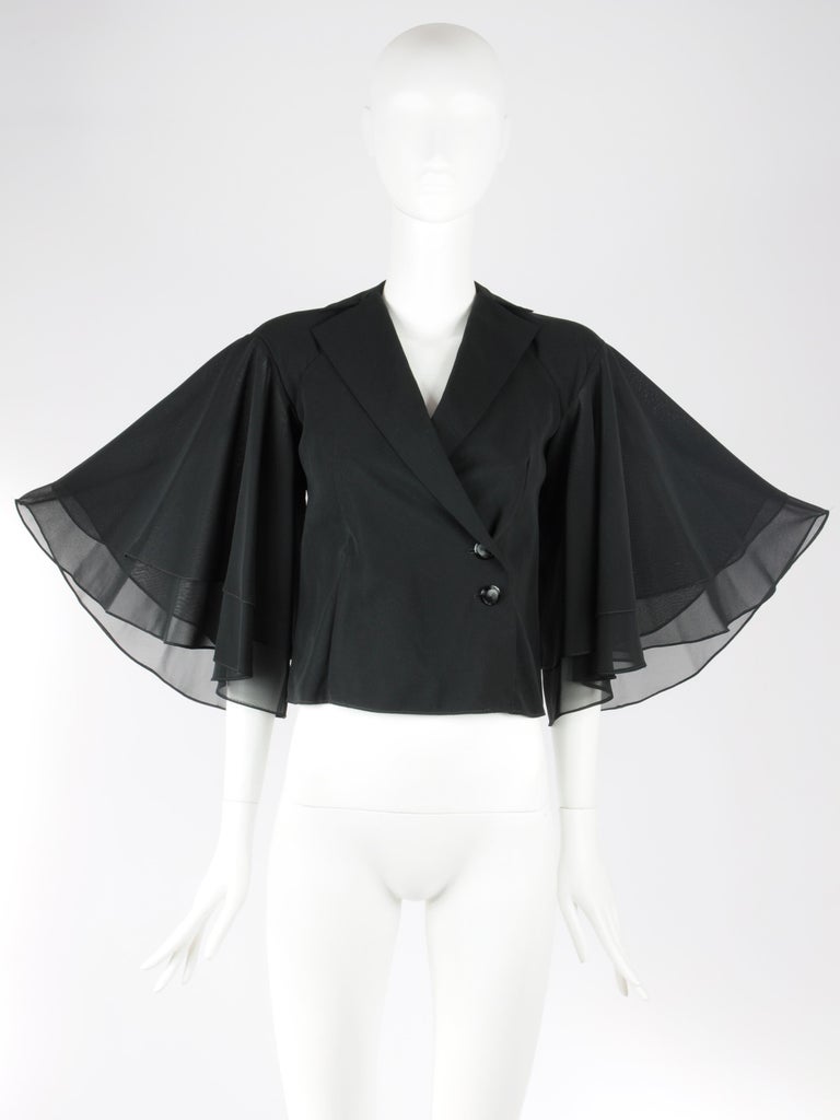 Jean Allen London Cropped Jacket with Butterfly Sleeves 1960s For Sale ...
