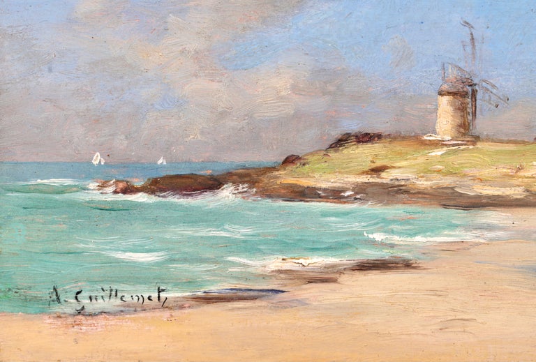Jean-Baptiste-Antoine Guillemet - Windmills in Normandy - Impressionist ...