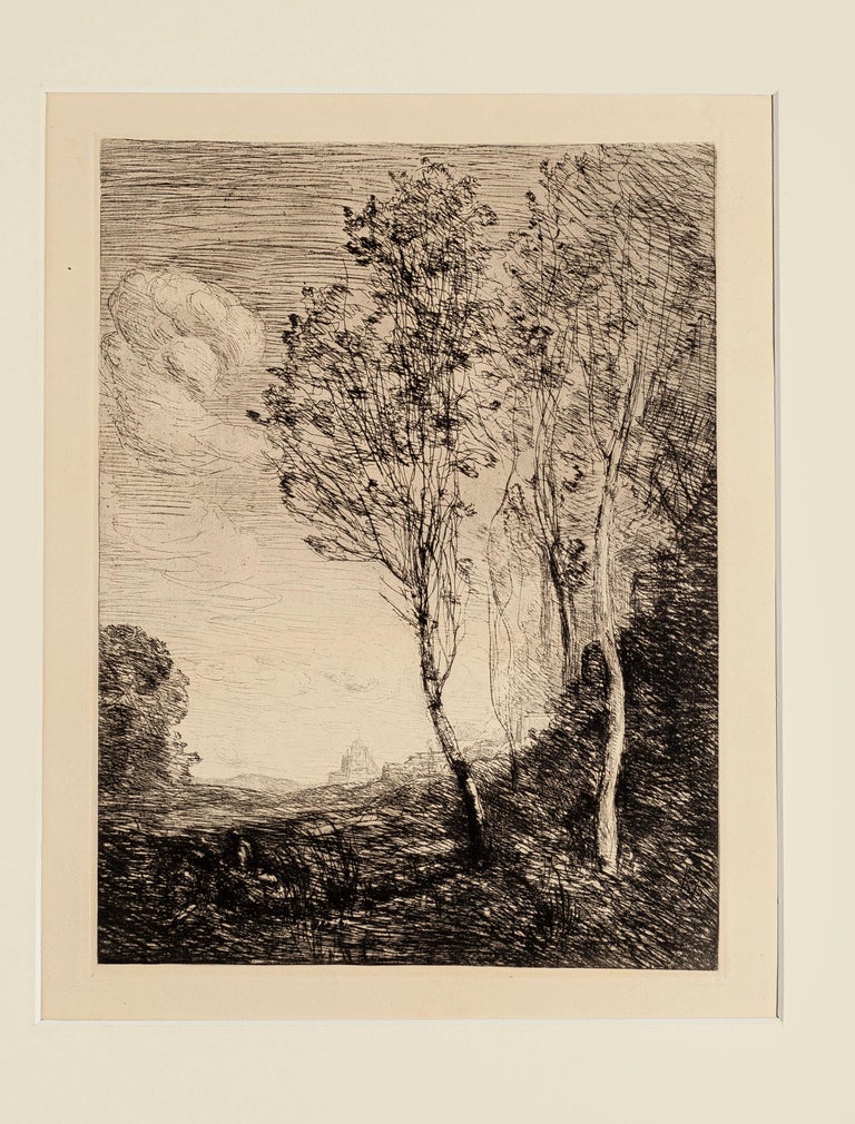Jean-Baptiste-Camille Corot - Landscape - Original Etching By Camille ...