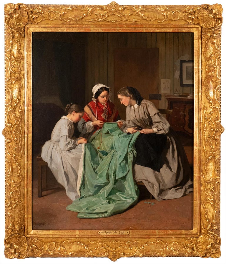 Jean-Baptiste Jules Trayer - The Dressmakers by Jean-Baptiste Jules ...