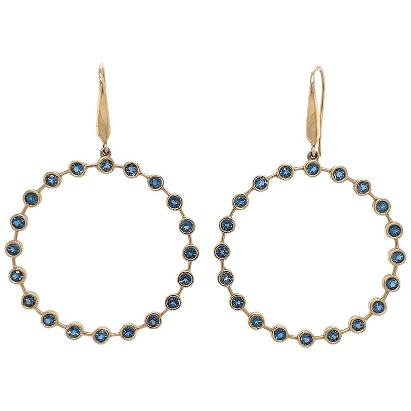 Light Medium and Dark Blue Topaz Ombre Blossom Gentile Large Gemstone ...