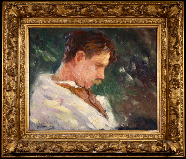 Jean Bertrand Pegot-Ogier - Self Portrait - French Impressionist Oil by ...