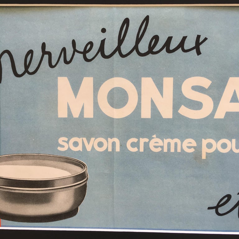 Jean Carlu - Vintage French Shaving Cream Advertisement Poster 'Mon ...