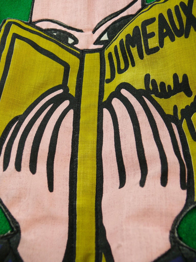 Jean Charles de Castelbajac Ko and Co Vintage Jumeaux Applique Novelty ...