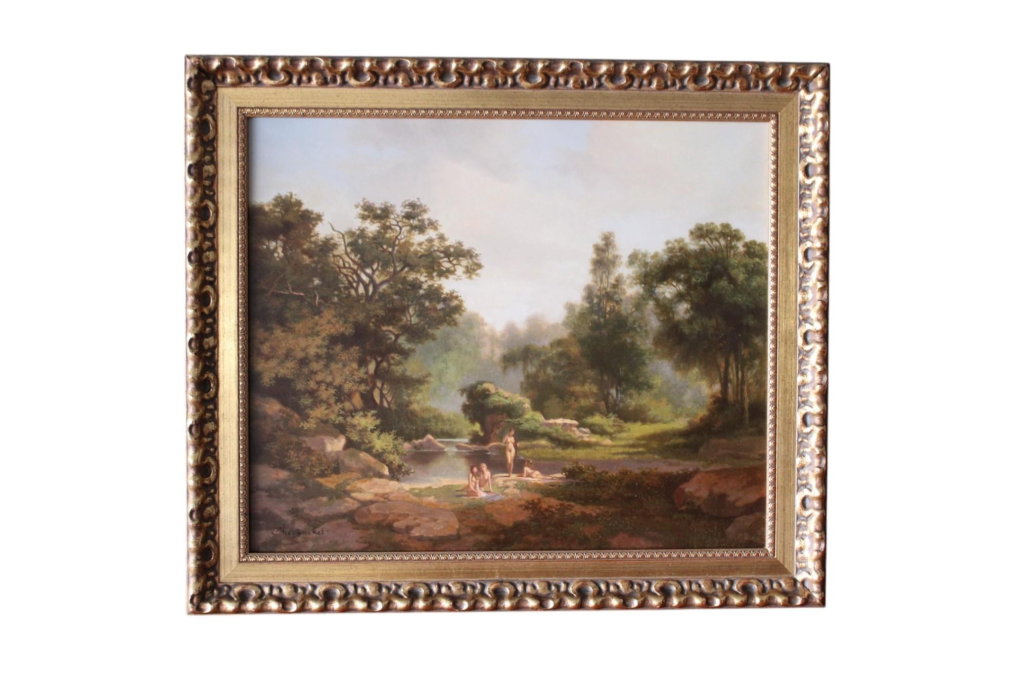 Fernand Labat - Antique Naked Woman French oil painting post ...