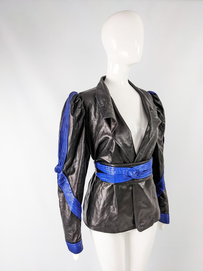 Jean Claude Jitrois Incredible Vintage Leather Jacket 1980s For Sale at ...