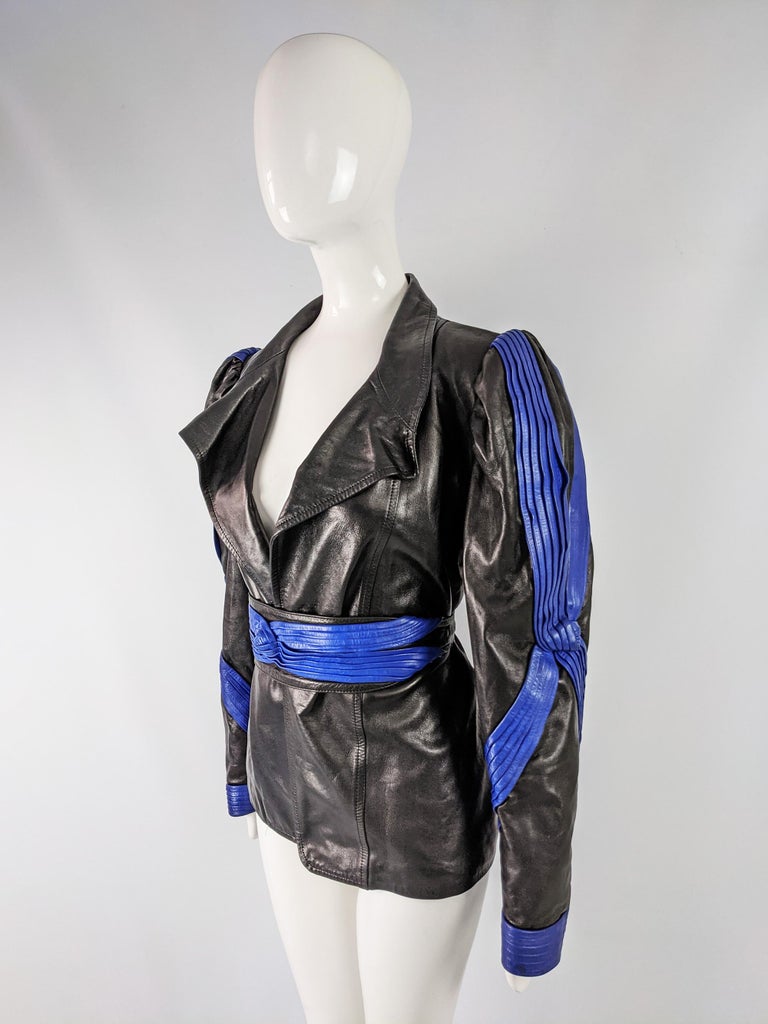 Jean Claude Jitrois Incredible Vintage Leather Jacket 1980s For Sale at ...