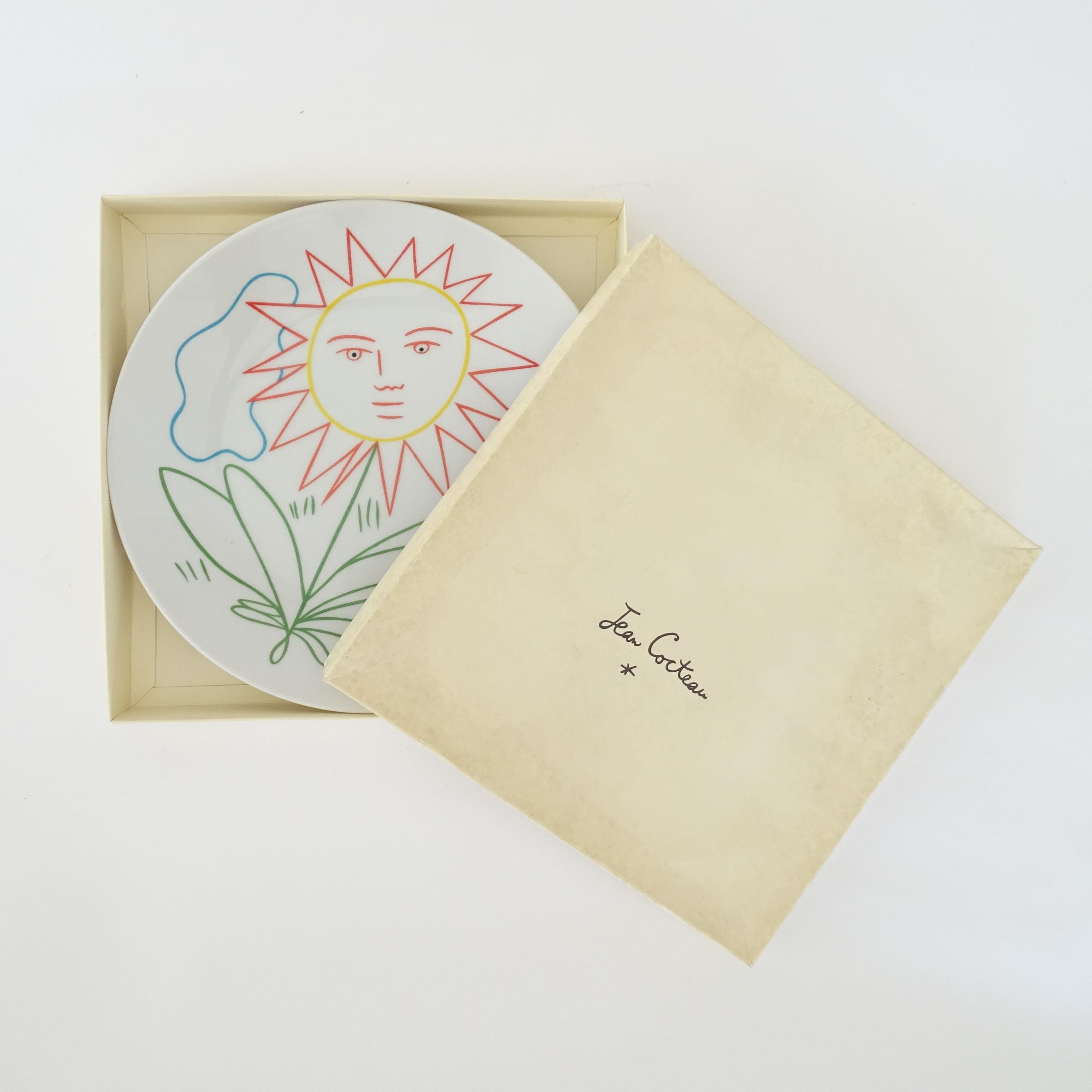 Jean Cocteau flower wall plate for Fenwick, France 1960s For Sale at ...