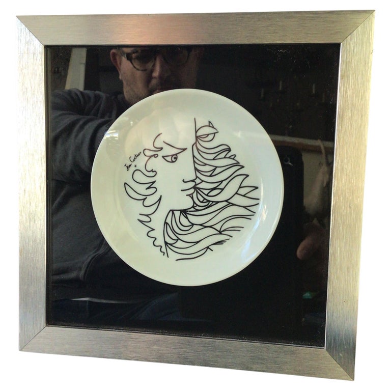 Jean Cocteau Framed Plate For Sale at 1stDibs