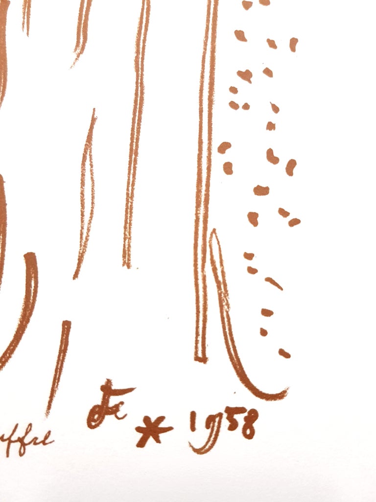 Jean Cocteau - Jean Cocteau - The Kiss - Original Lithograph For Sale ...