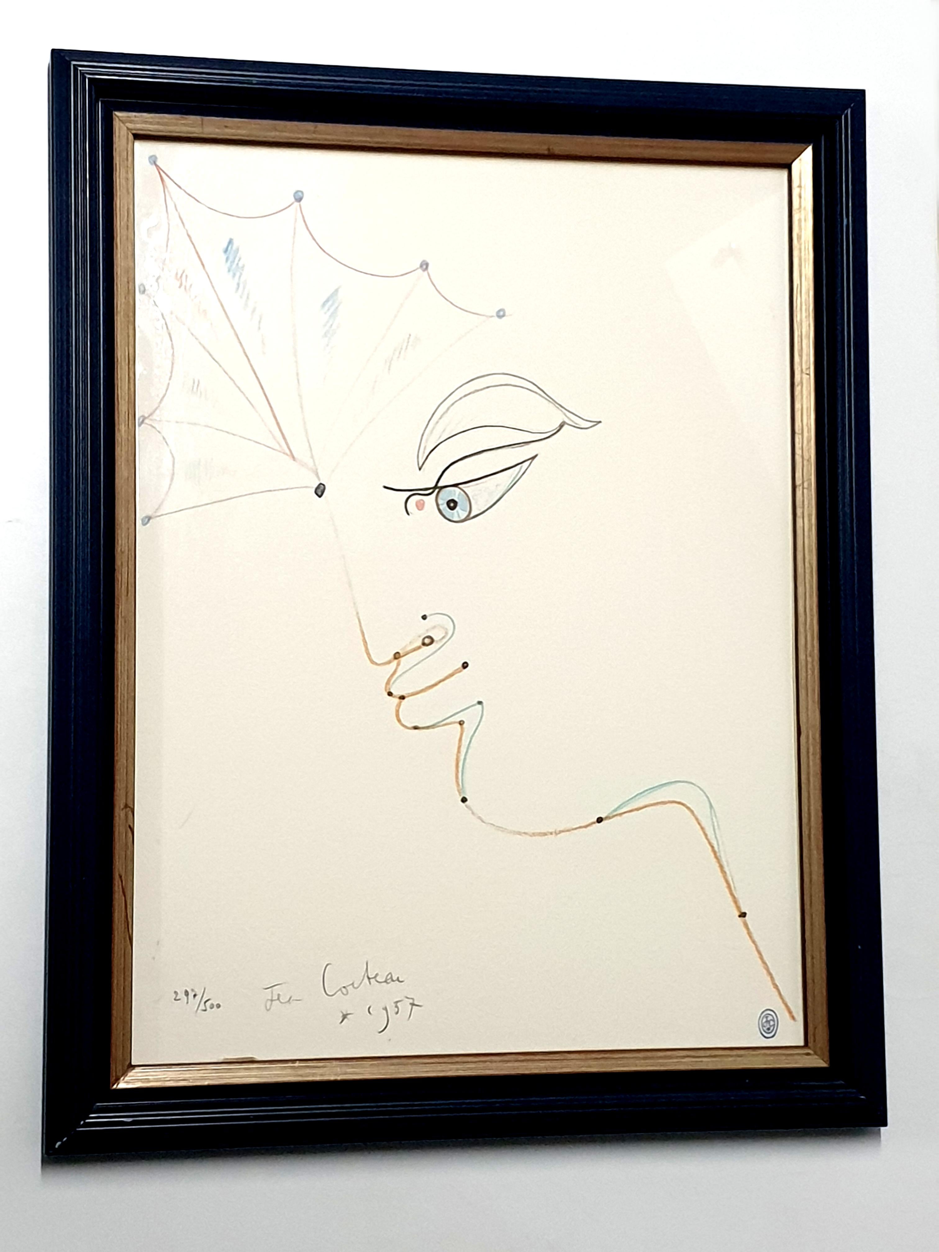 Jean Cocteau - Jean Cocteau - Woman - Original Lithograph at 1stDibs