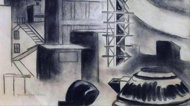 Jean Crawford Adams Original Drawing Chicago, circa 1930. “View from ...