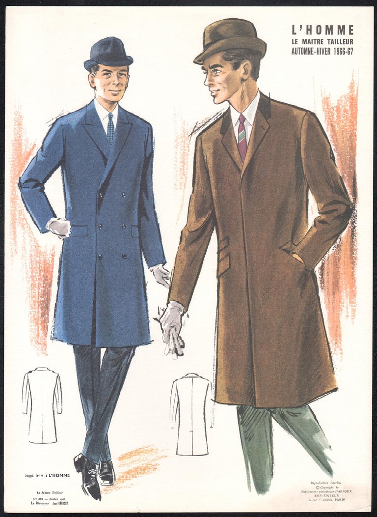 Jean Darroux - French Mid-Century 1960s Mens Fashion Design Vintage ...