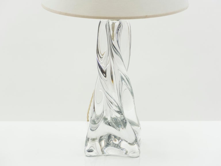 Jean Daum French Crystal Table Lamp, 1960s at 1stDibs