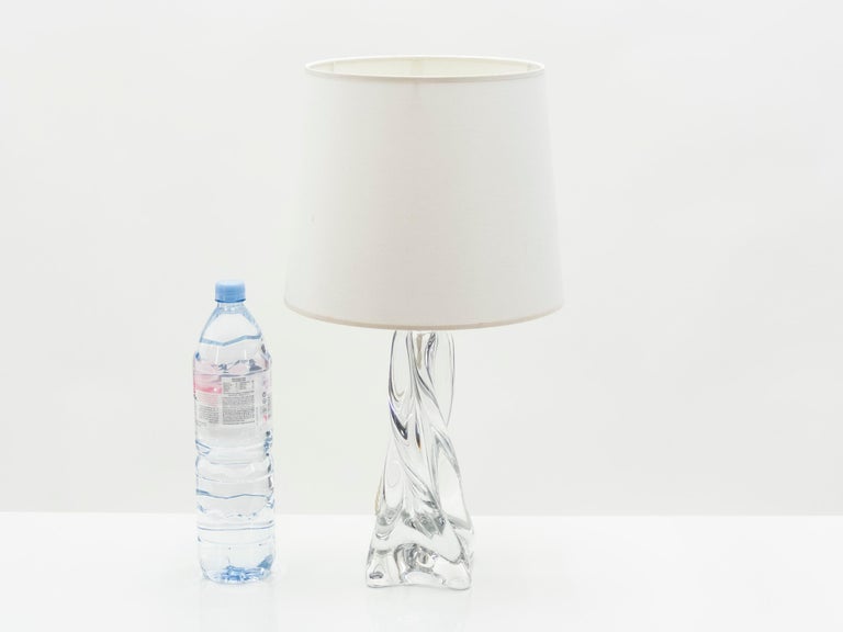 Jean Daum French Crystal Table Lamp, 1960s at 1stDibs