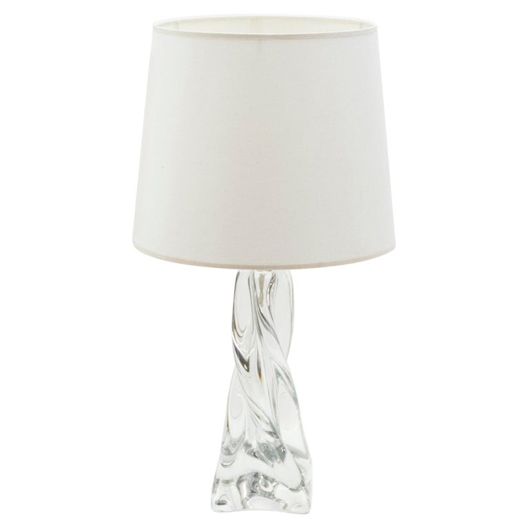 Jean Daum French Crystal Table Lamp, 1960s For Sale at 1stDibs