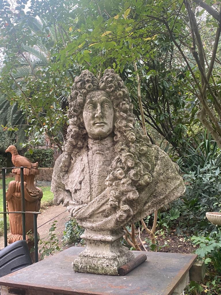 Jean de la Quintinie Cement Bust, 19th Century France at 1stDibs