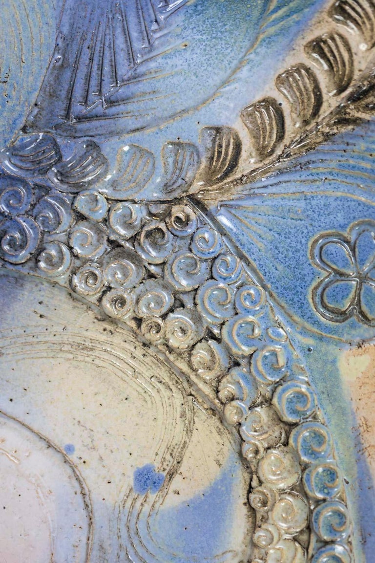 Jean Derval, Low relief sculpture in ceramic, year 2004 For Sale at 1stDibs