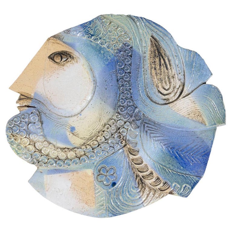 Jean Derval, Low relief sculpture in ceramic, year 2004 For Sale at 1stDibs