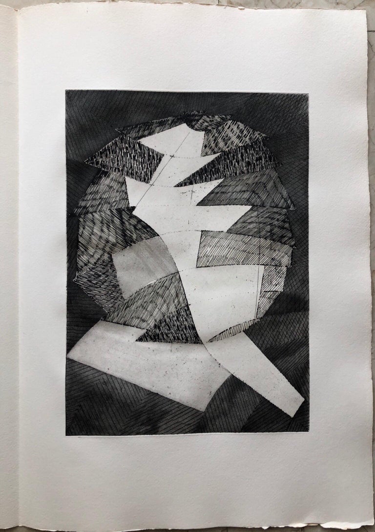 Jean Deyrolle - French Avant Garde Bold Abstract Geometric Aquatint ...