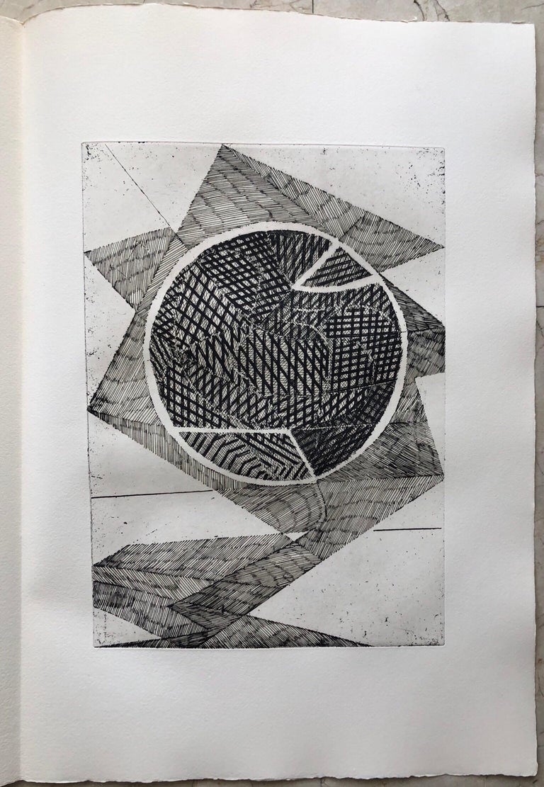 Jean Deyrolle - French Avant Garde Bold Abstract Geometric Aquatint ...