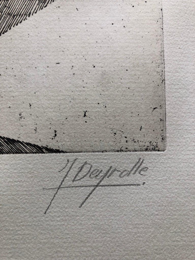 Jean Deyrolle - French Avant Garde Bold Abstract Geometric Aquatint ...