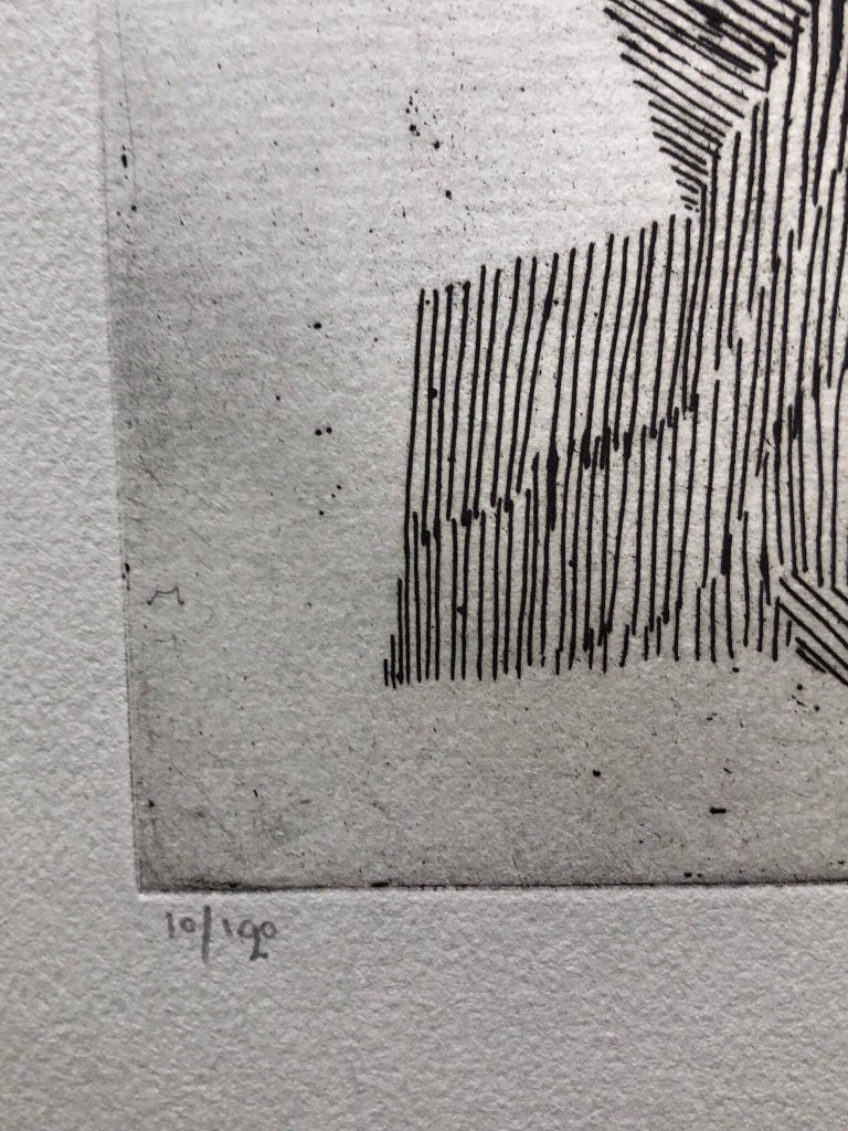 Jean Deyrolle - French Avant Garde Bold Abstract Geometric Aquatint ...